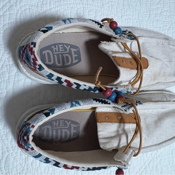 Hey Dude | Shoes | Hey Dude Ellie Festival Shoes In Cream | Poshmark